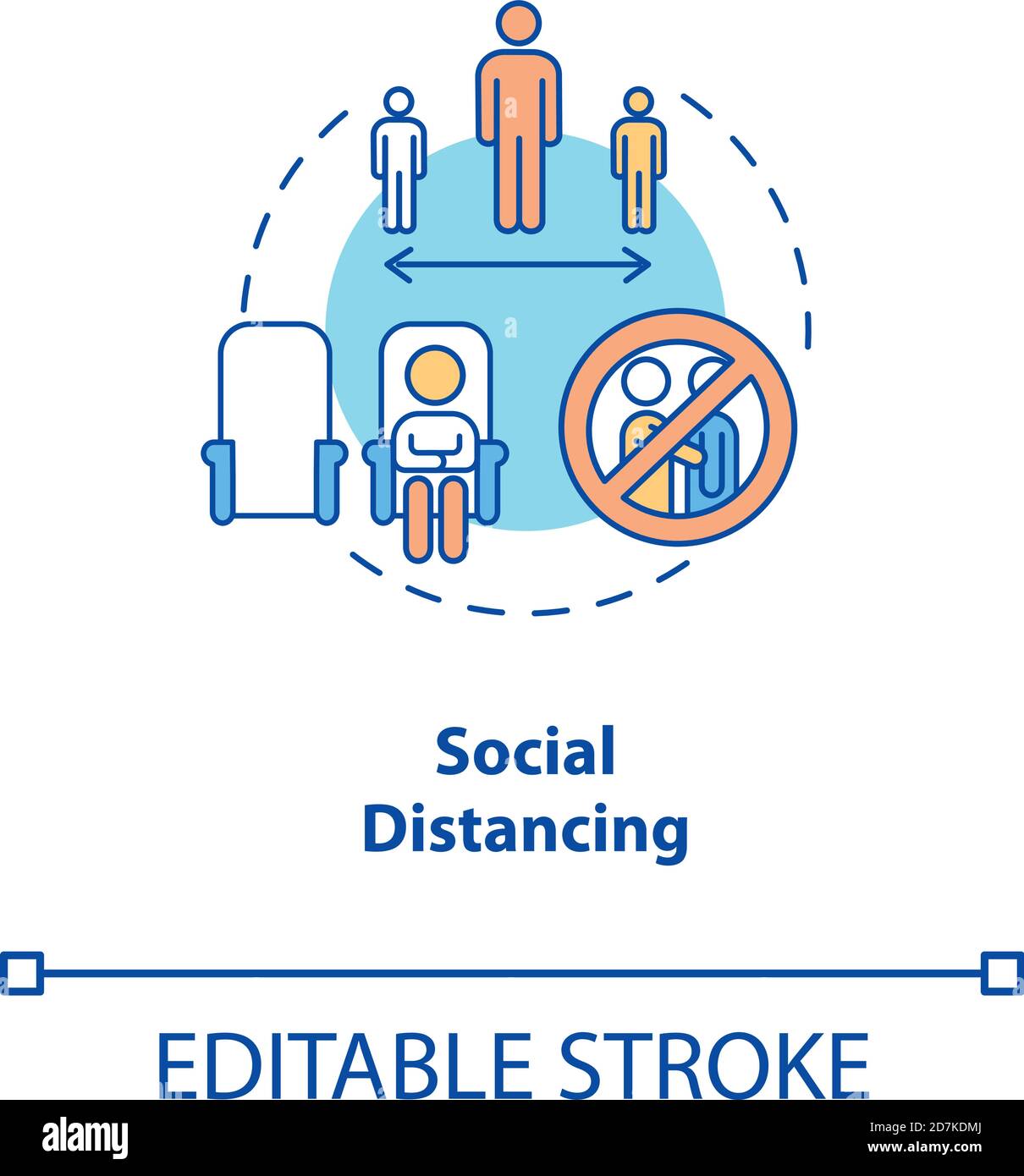 Social distancing concept icon Stock Vector Image & Art - Alamy