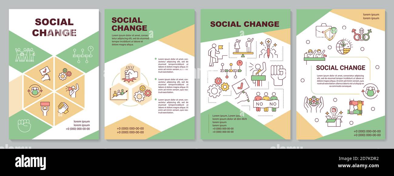 Social change brochure template Stock Vector Image & Art - Alamy