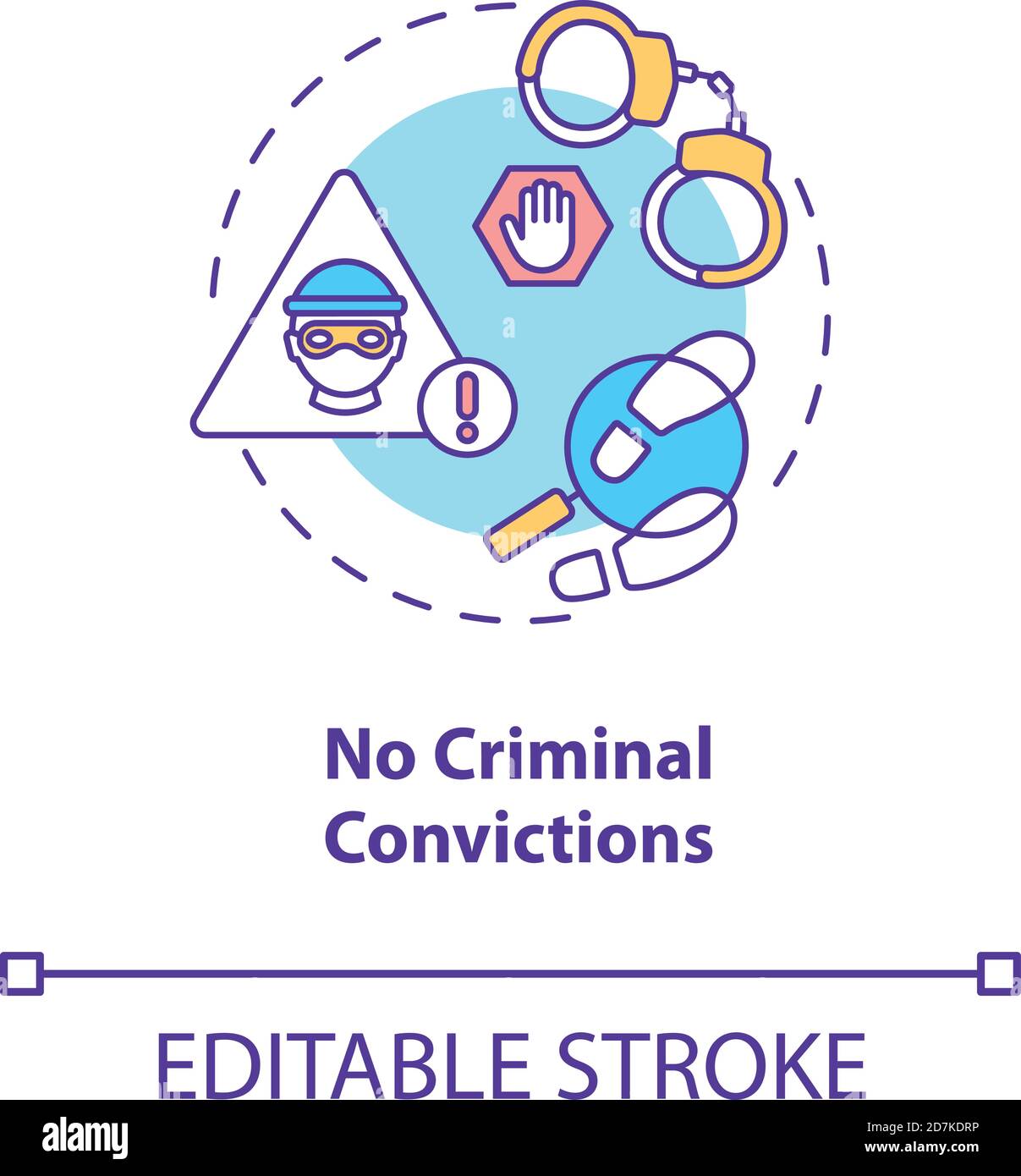 No criminal convictions concept icon Stock Vector Image & Art - Alamy