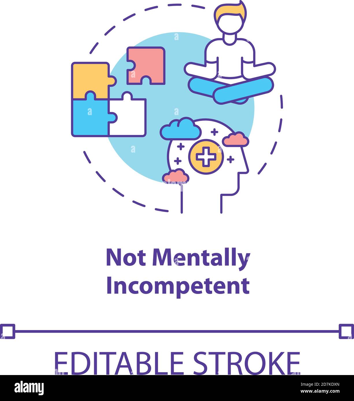 Not mentally incompetent concept icon Stock Vector Image & Art - Alamy