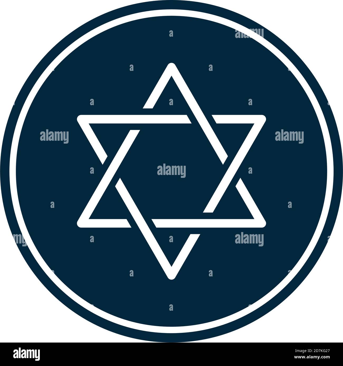 hanukkah, star of David badge decoration silhouette icon vector ...