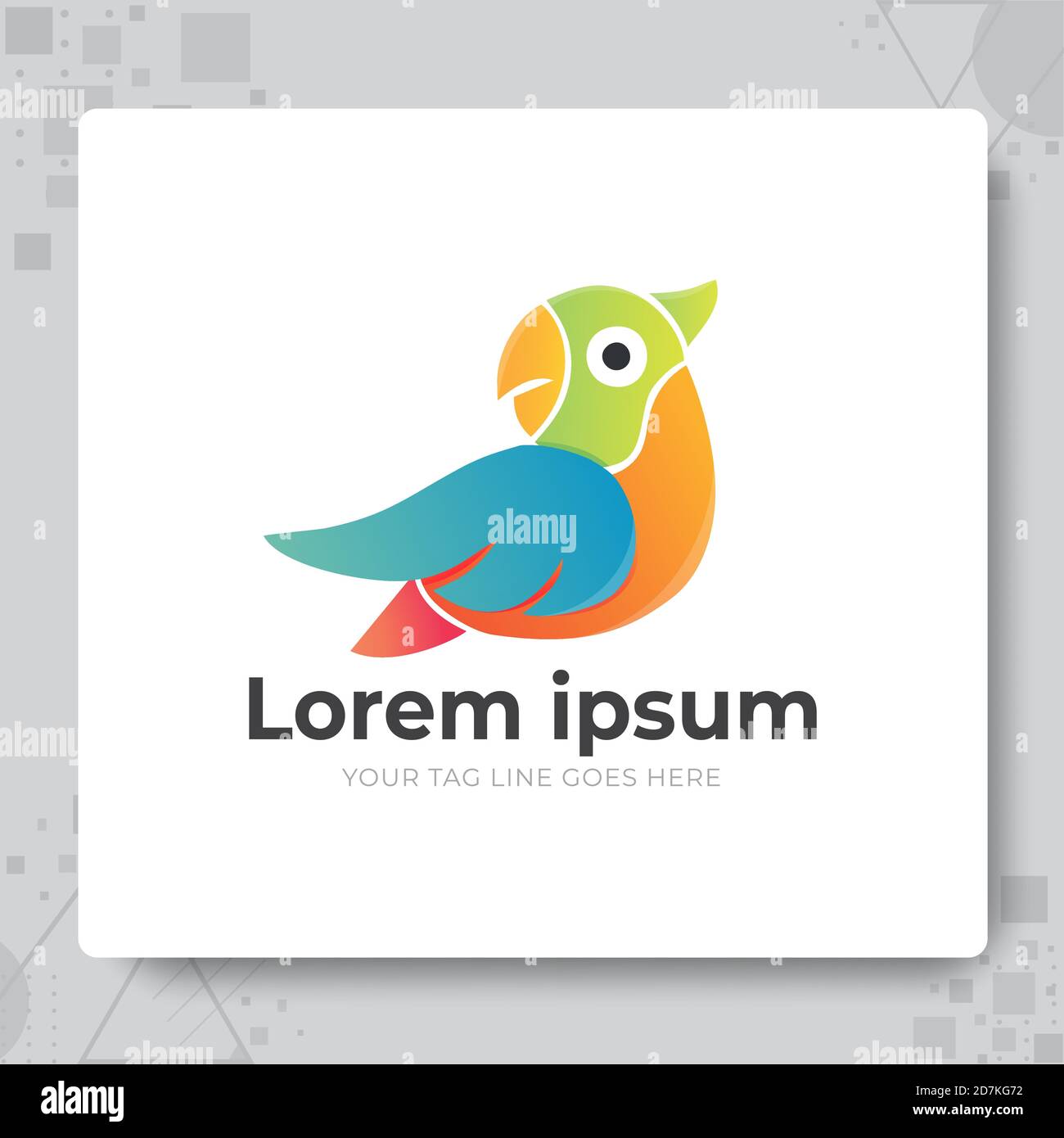 cute parrot colorful logo vector template Stock Vector Image & Art - Alamy