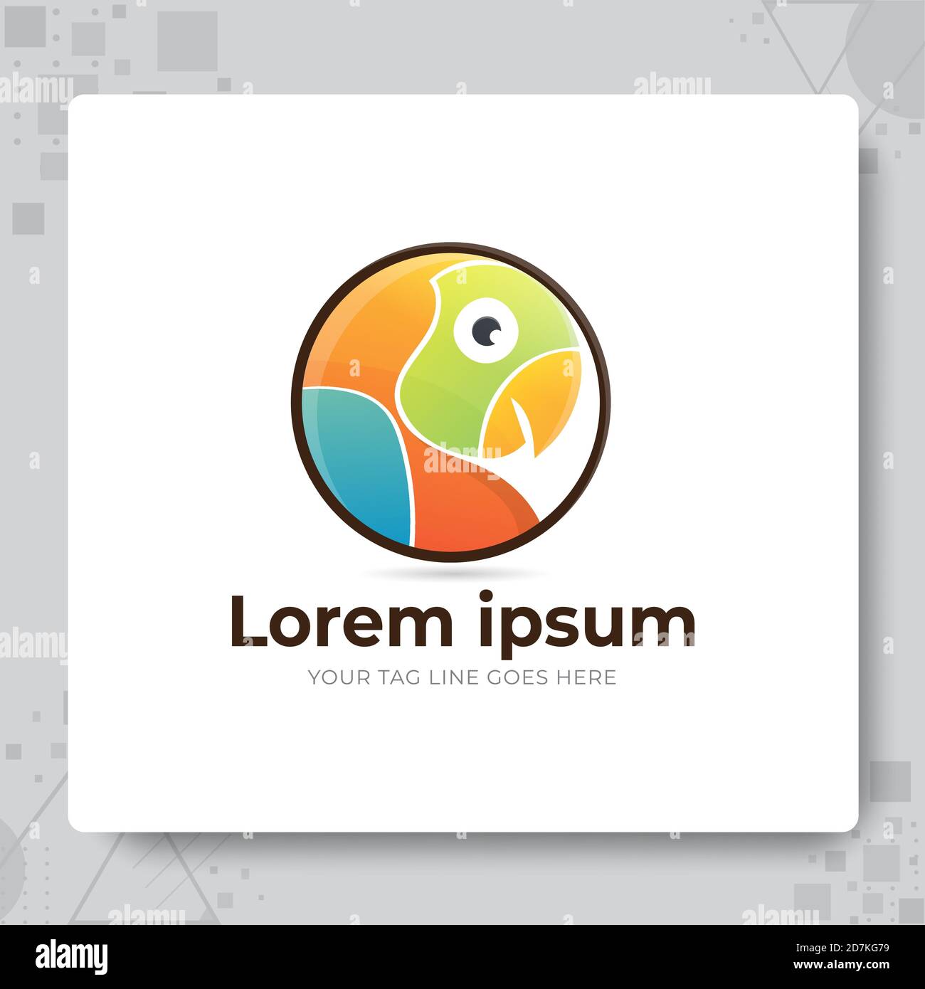 Circle Parrot Logo Design Template Stock Vector Image Art Alamy