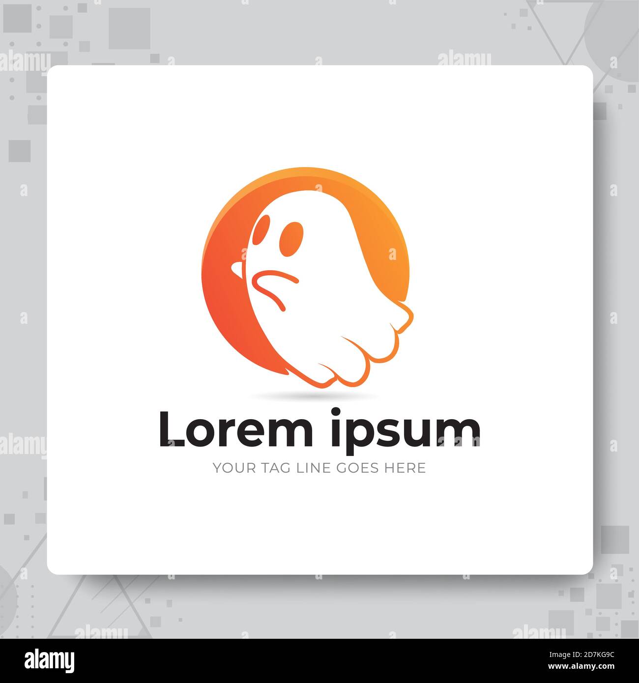 Cute Little Ghost logo Icons Flying vector Stock Vector Image & Art - Alamy