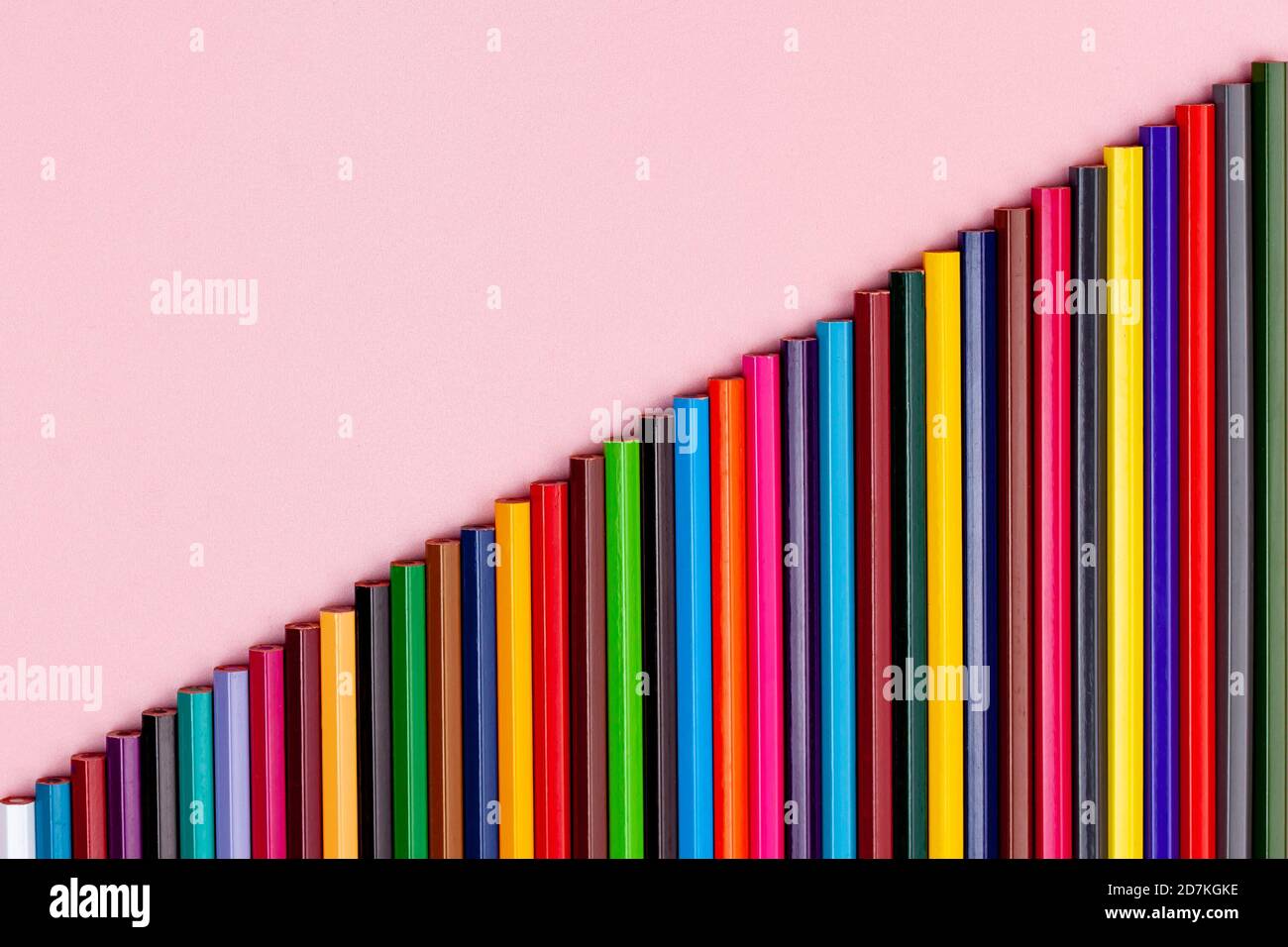 multicolored pencil ladder isolated Stock Photo - Alamy