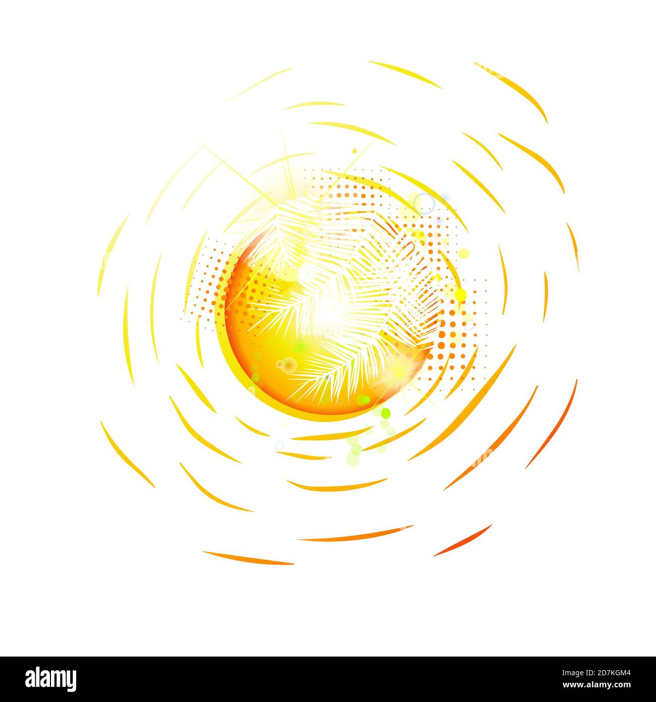 Symbol bright yellow sun in a glossy style. Vector Illustration Stock ...