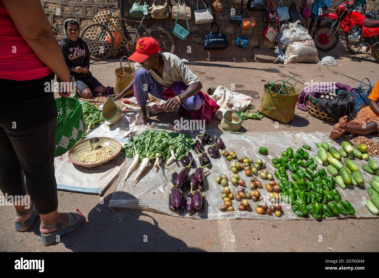 Editorial. A Market day with many local products on the island of ...