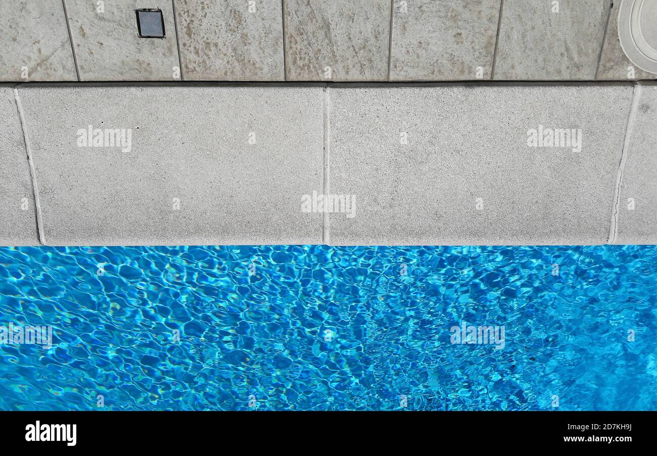 Top view with detail of a beautiful swimming pool edge Stock Photo - Alamy