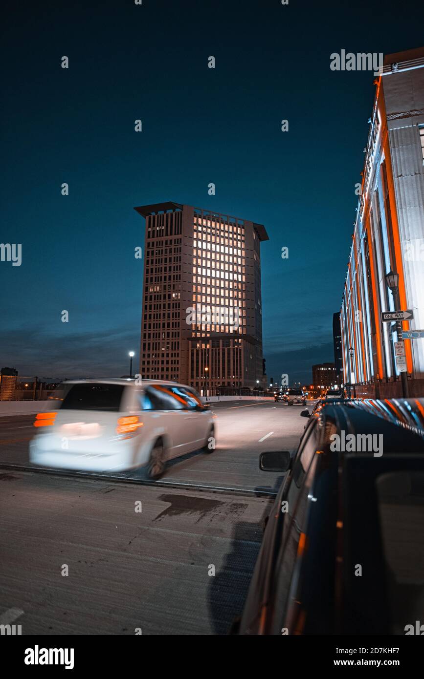 Carl B stokes courthouse in cleveland ohio at night Stock Photo - Alamy