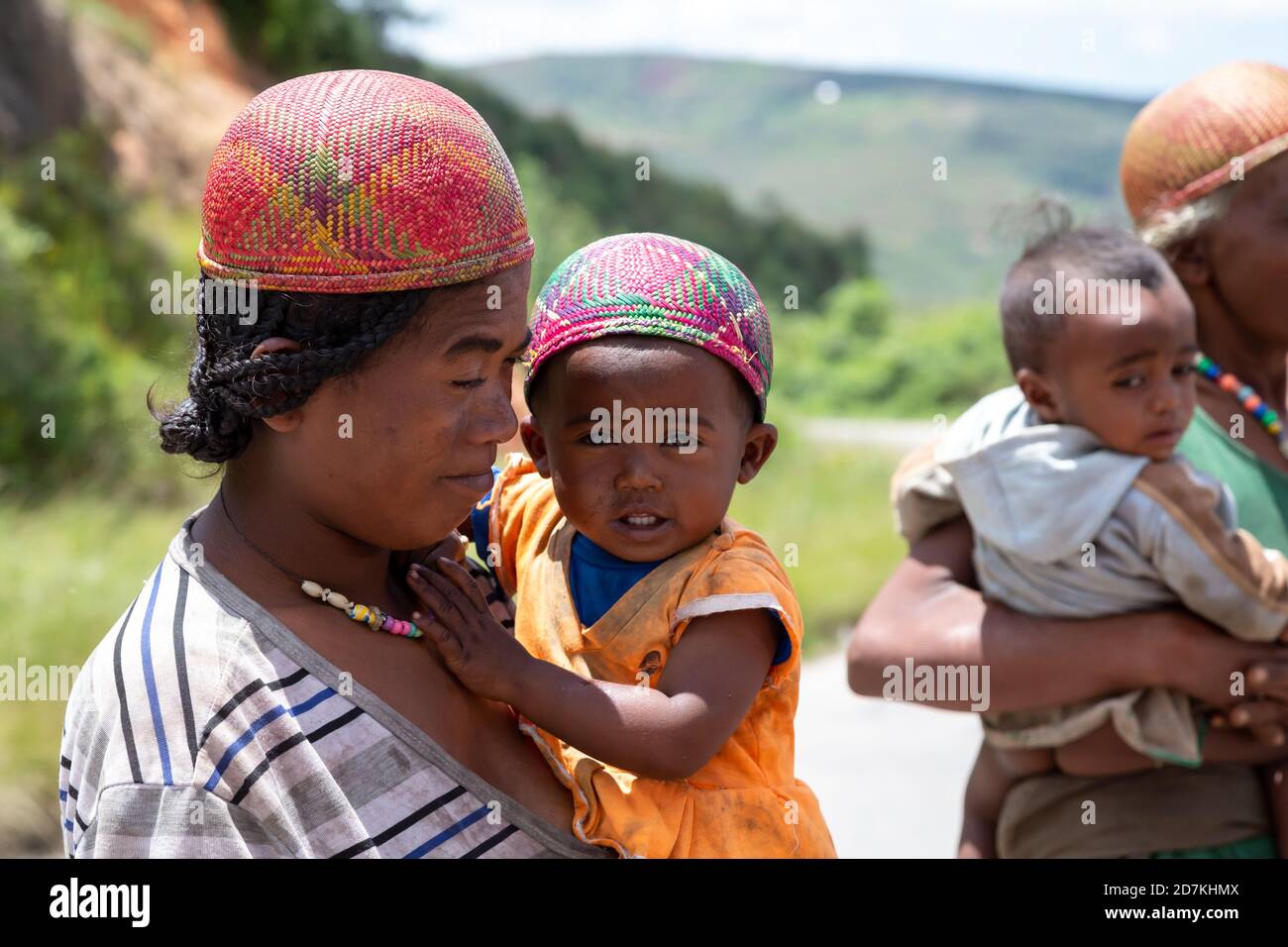 Editorial. The Children at the roadside in Madagascar Stock Photo - Alamy