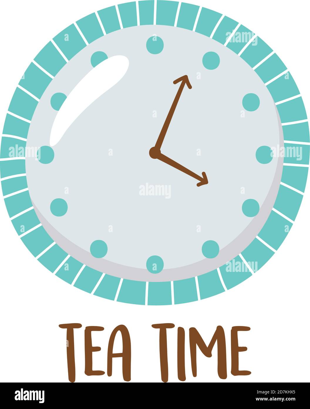 tea, clock tea time isolated design vector illustration Stock Vector ...