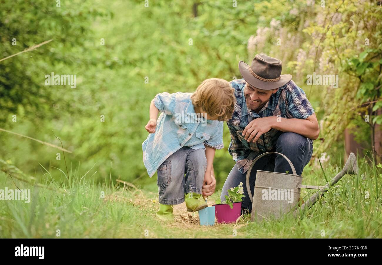 Planting flowers. Make planet greener. Growing plants. Take care of ...