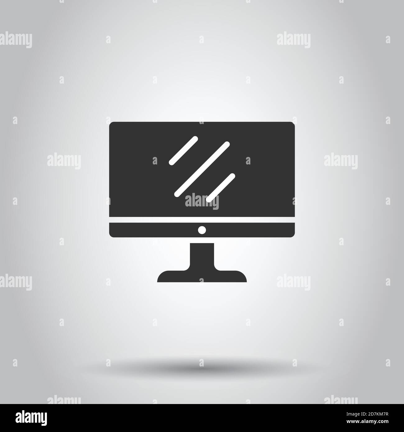 Computer monitor icon. Vector illustration on isolated background ...