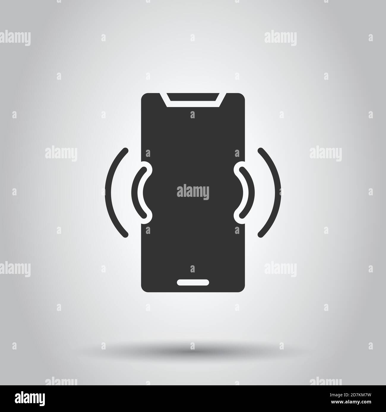 Smartphone blank screen icon in flat style. Mobile phone vector ...