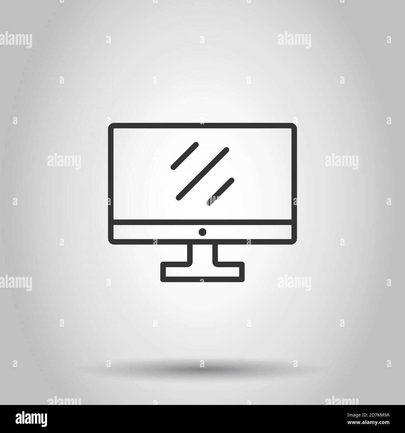 Computer monitor icon. Vector illustration on isolated background ...