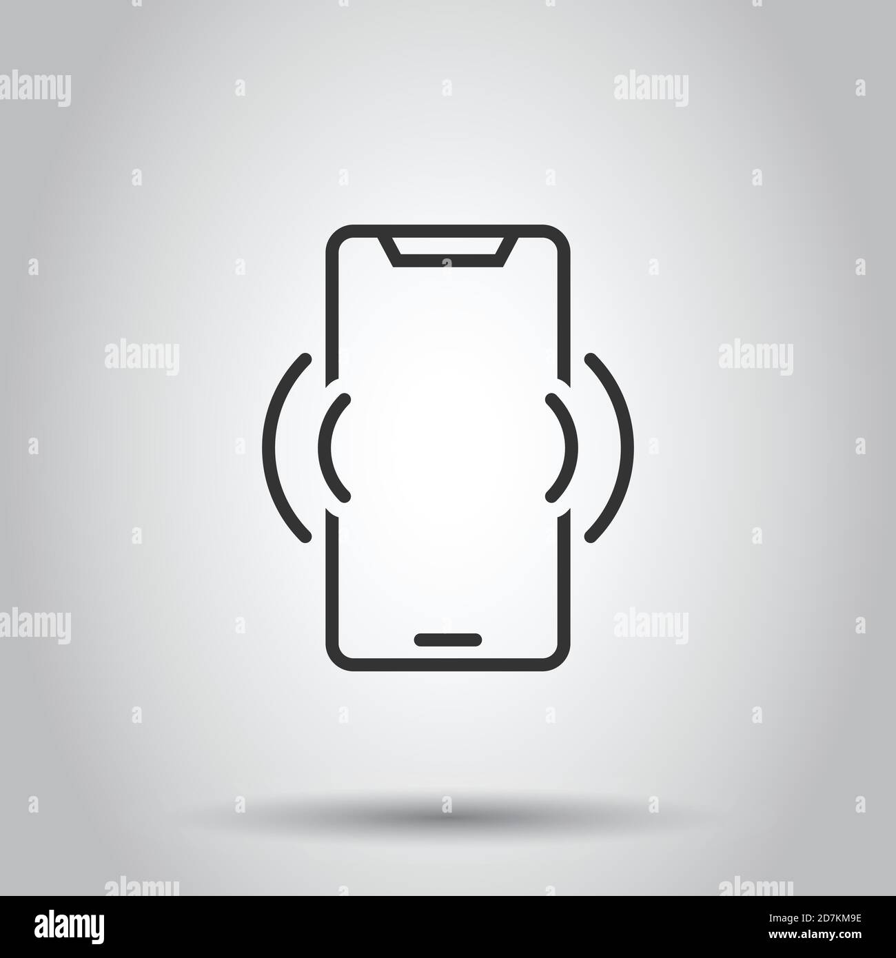 Smartphone blank screen icon in flat style. Mobile phone vector ...