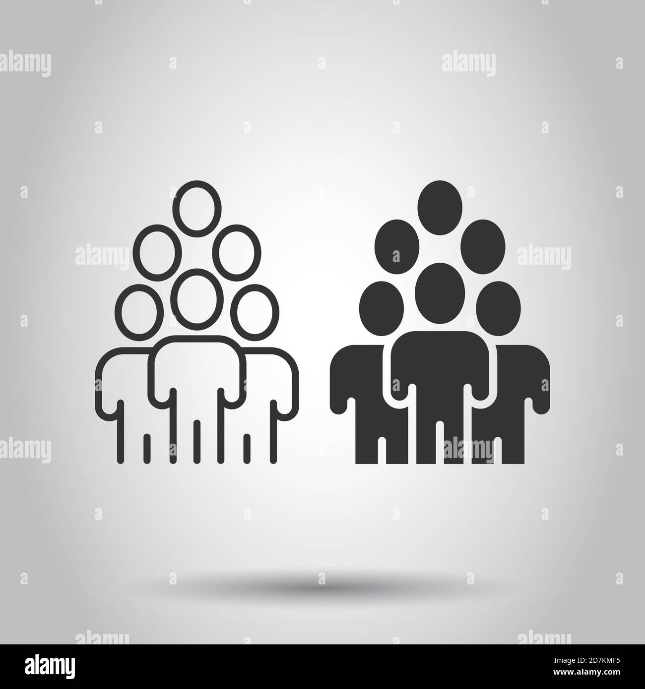 People communication icon in flat style. People vector illustration on ...