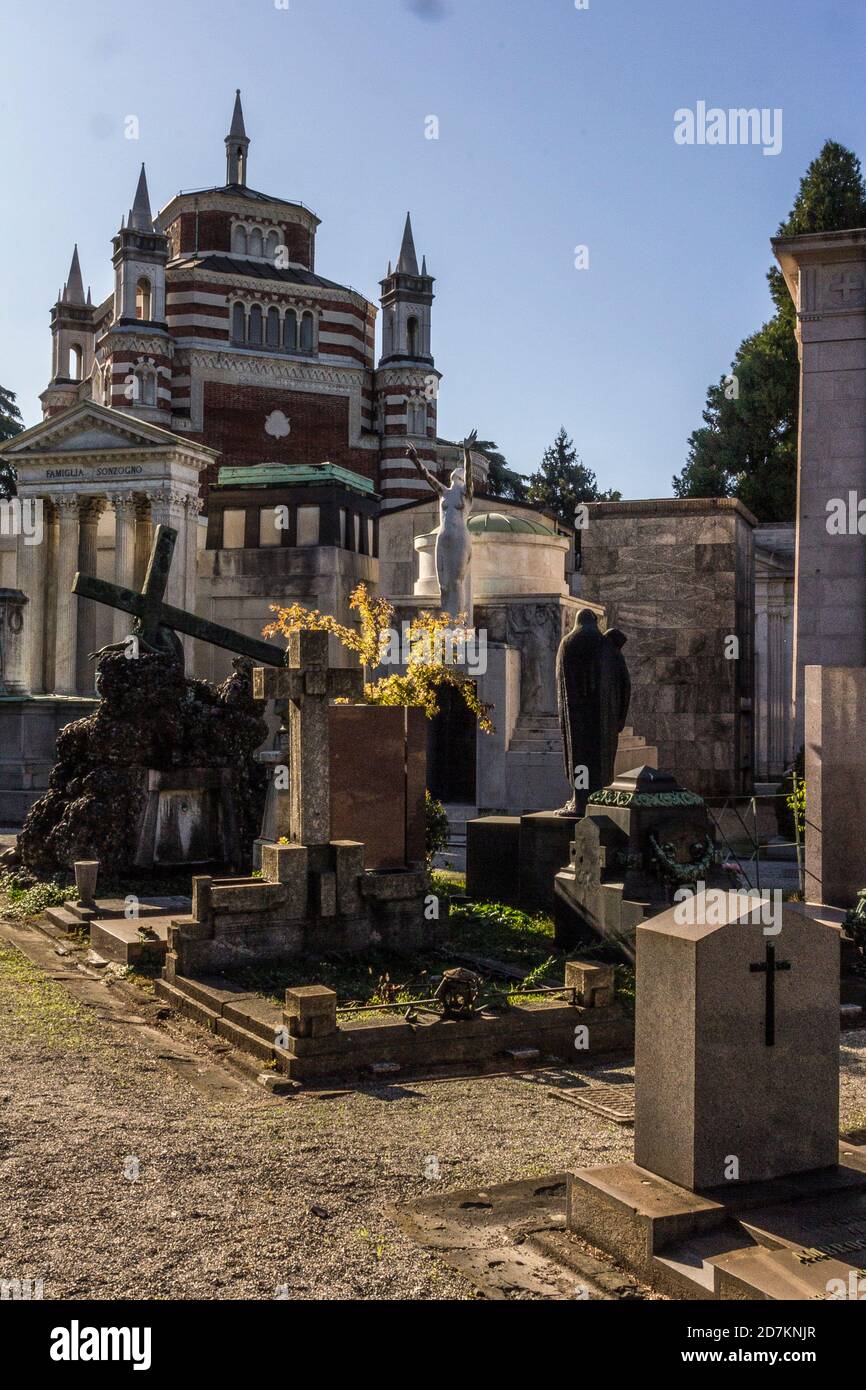Tour of the Monumental Cemetery of Milan, Italy Stock Photo - Alamy