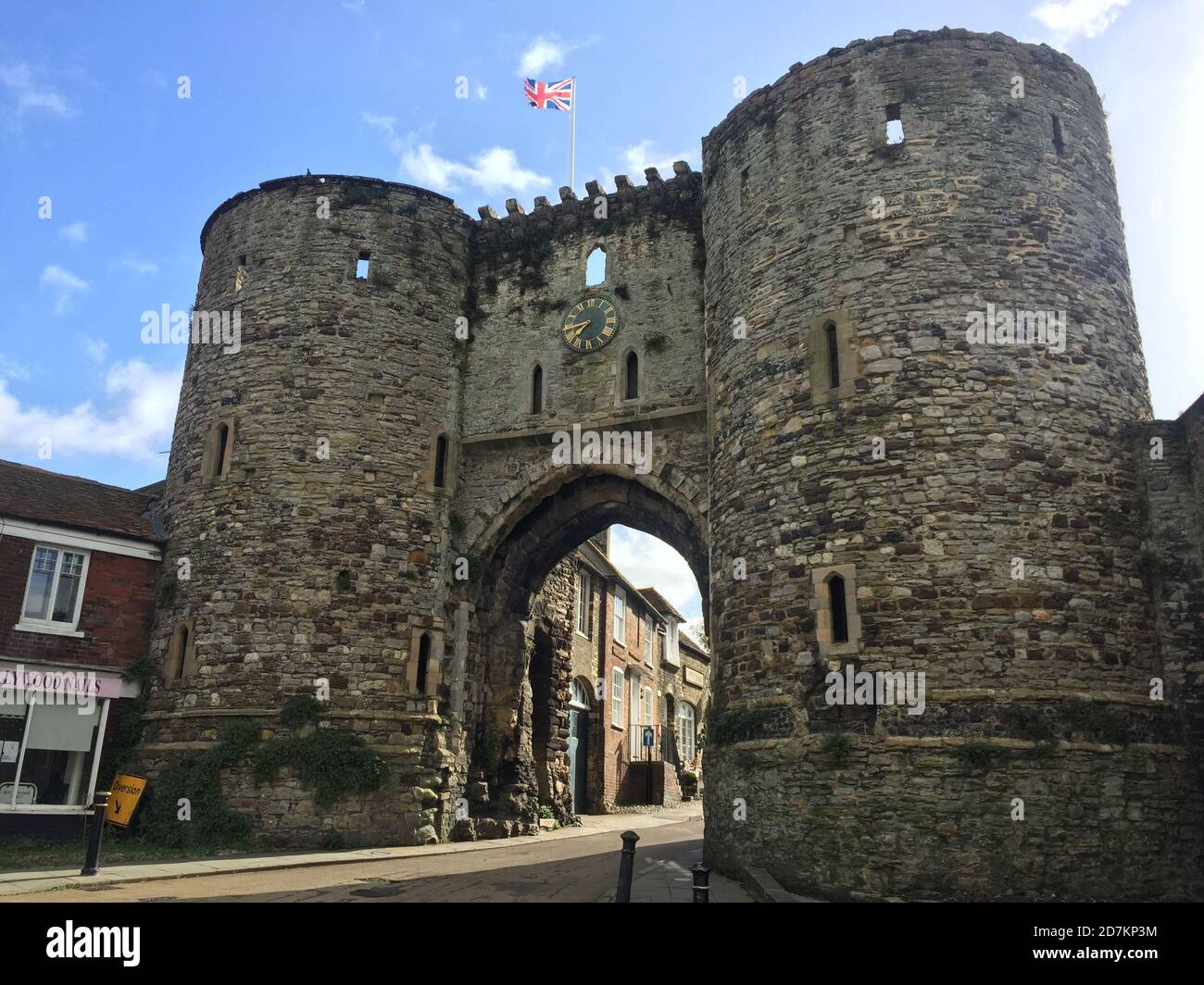 RYE, EAST SUSSEX, UK - 12th October 2020 : The Land gate entrance to ...