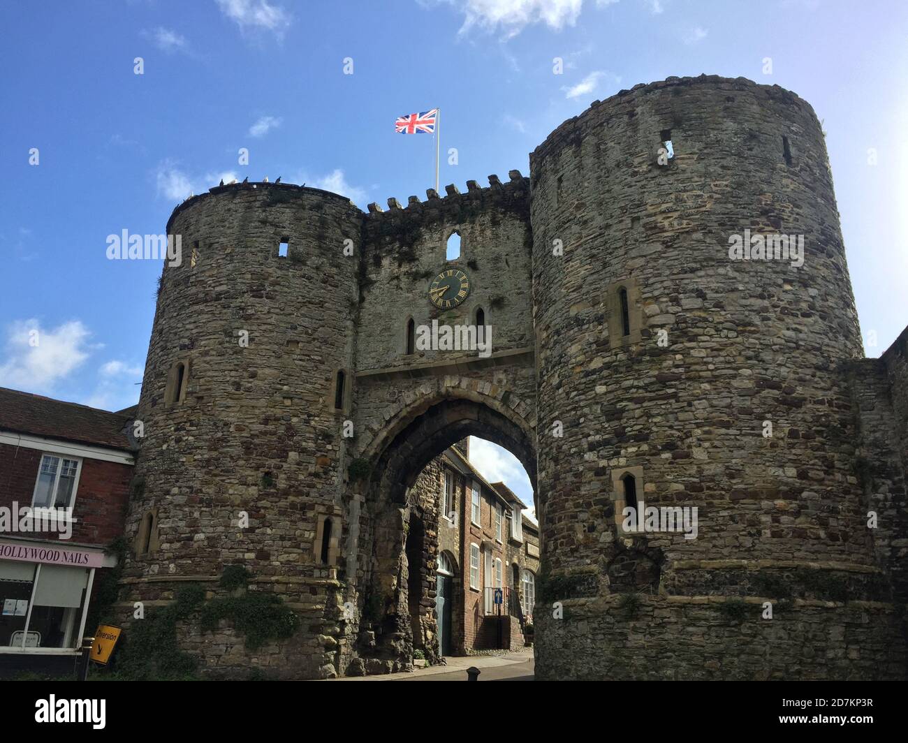 RYE, EAST SUSSEX, UK - 12th October 2020 : The Land gate entrance to ...