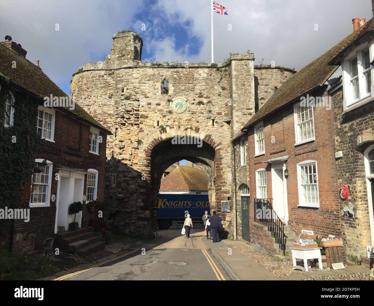RYE, EAST SUSSEX, UK - 12th October 2020 : The Land gate entrance to ...