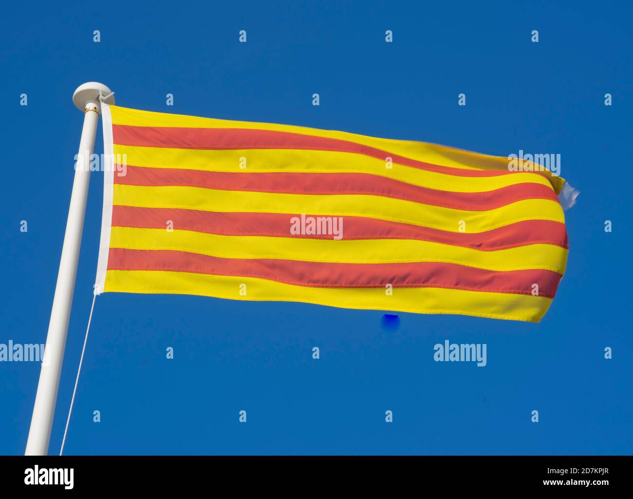 Flag of Catalonia in Spain as part of flags of autonomous regions ...
