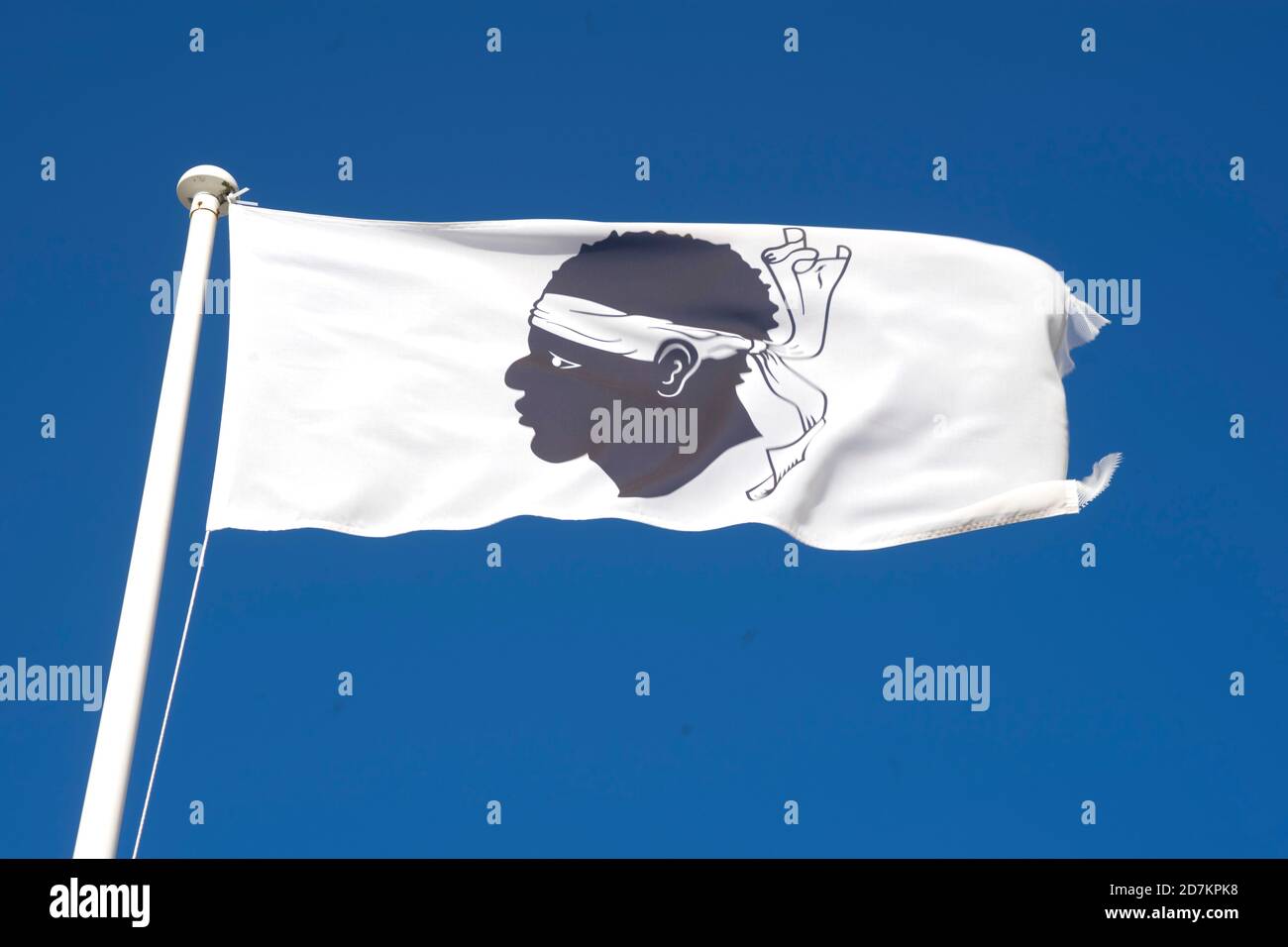 Flag of Corsica island in France as part of flags of autonomous regions ...