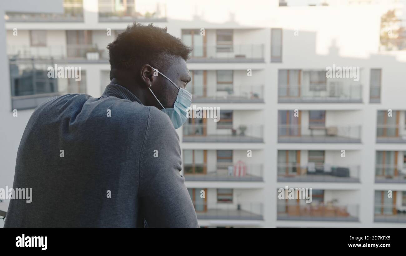 Man balcony and sad hi-res stock photography and images - Alamy