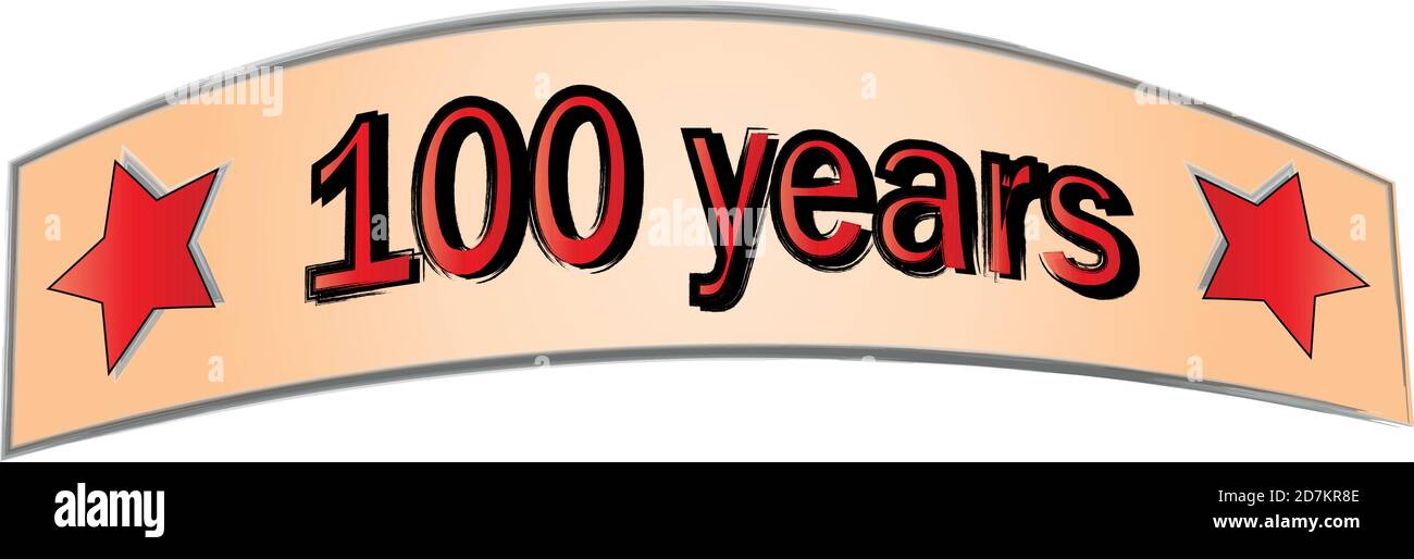 100 years text Stock Vector Images - Alamy