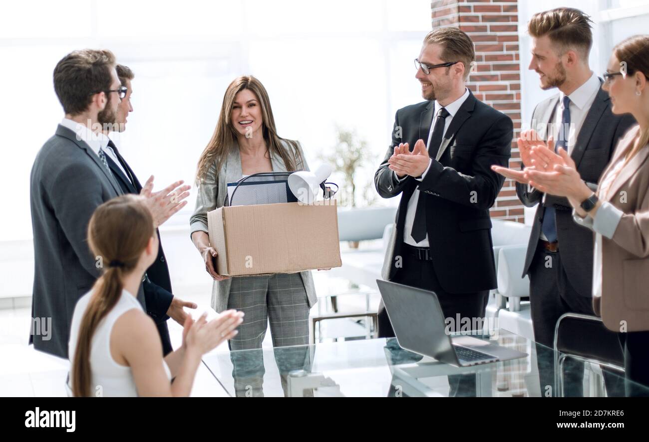 HR Manager shows the employee the new workplace Stock Photo - Alamy