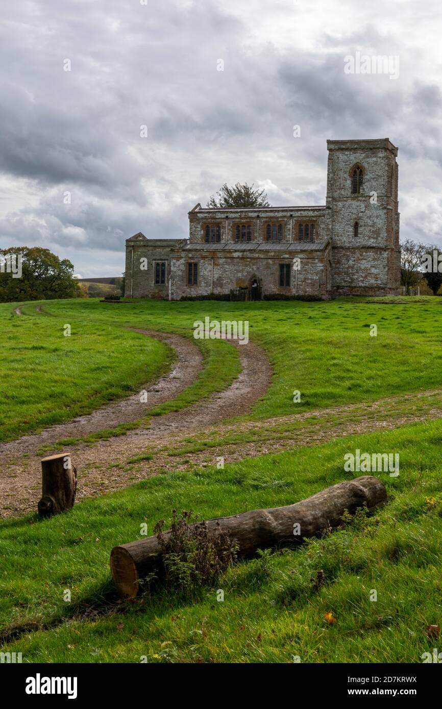 the historic church in the grounds of fawsley hall in northamptonshire ...