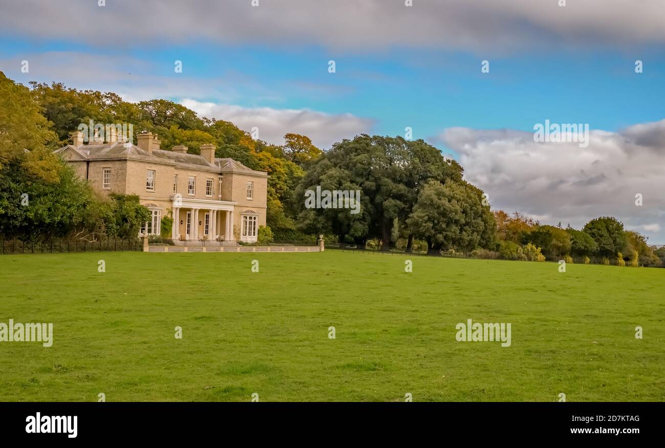 A view of Sheringham Hall, a stately rural retreat, in Sheringham Park ...