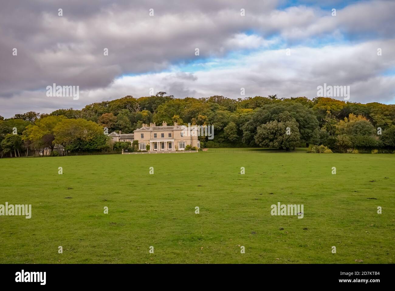 A view of Sheringham Hall, a stately rural retreat, in Sheringham Park ...