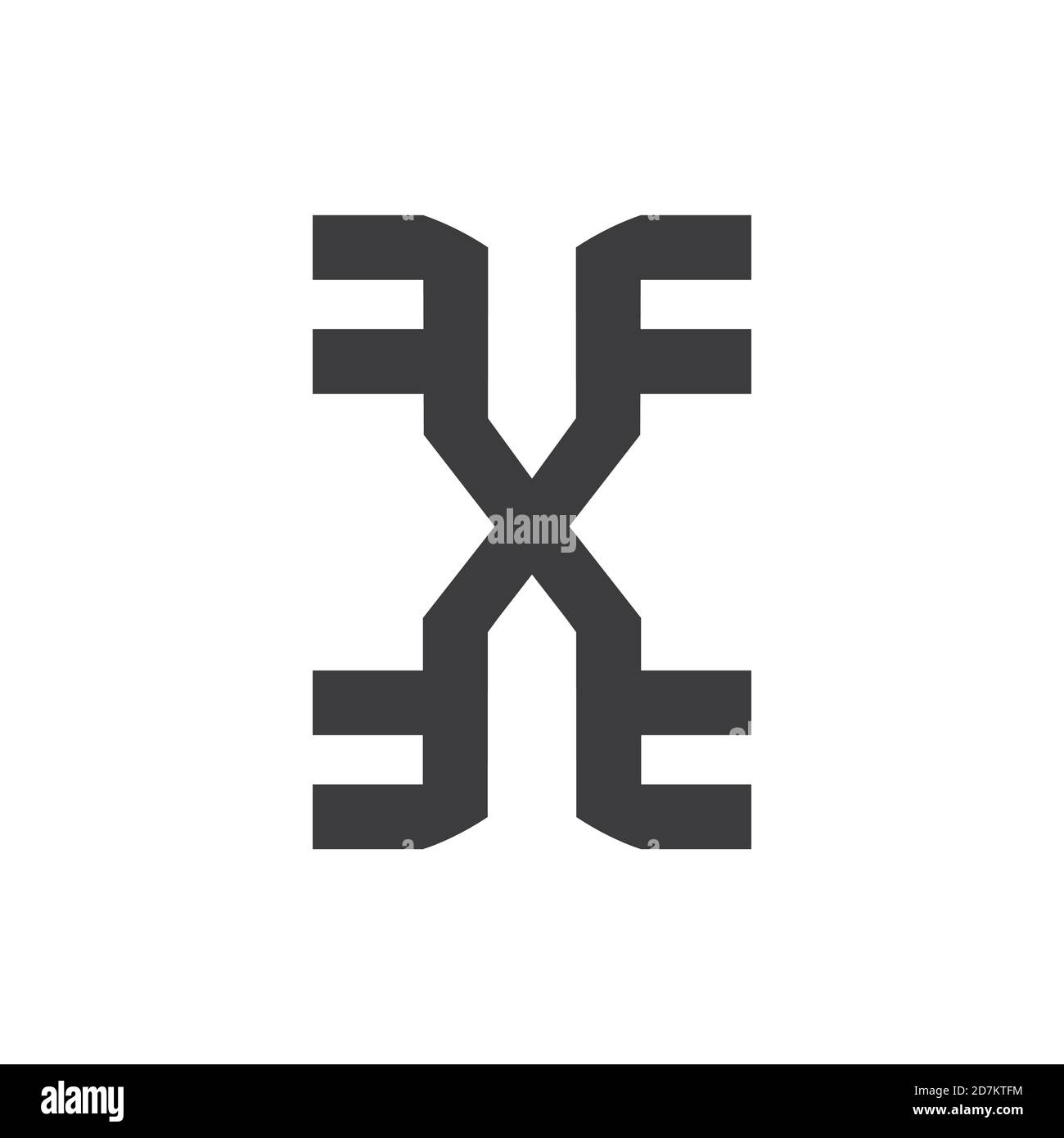 Initial letter fx logo or xf logo vector design template Stock Vector ...