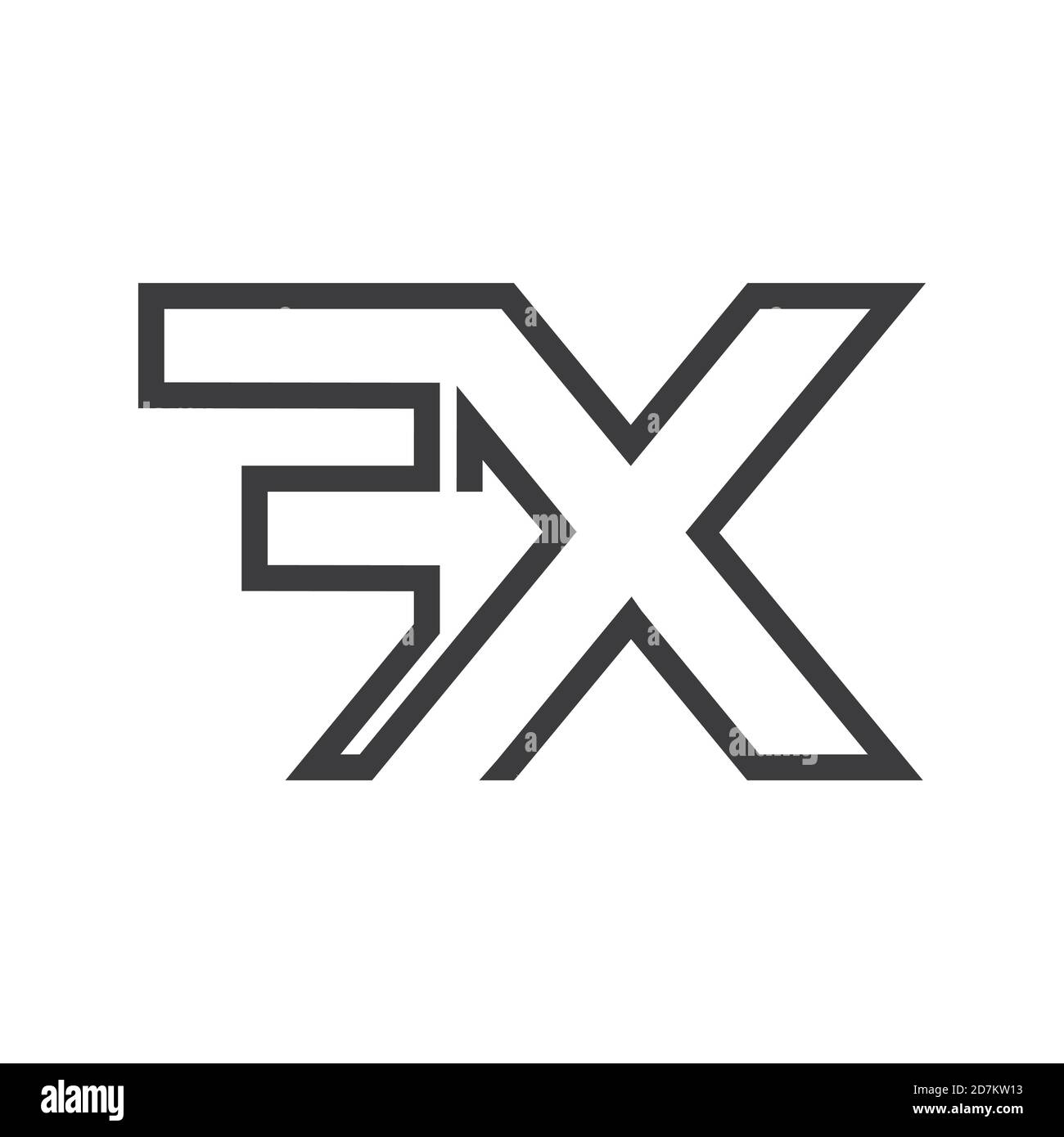 Initial letter fx logo or xf logo vector design template Stock Vector ...