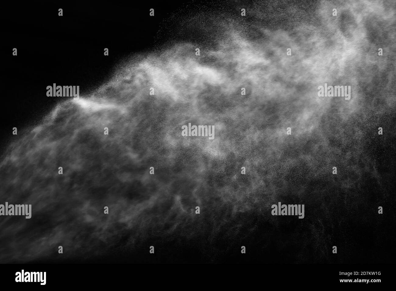 A stream of water and a cloud of drops Stock Photo - Alamy