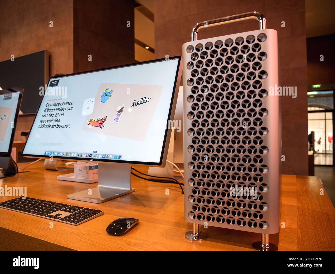 Paris, France - Oct 23, 2020: New powerful Apple Computers Mac Pro ...