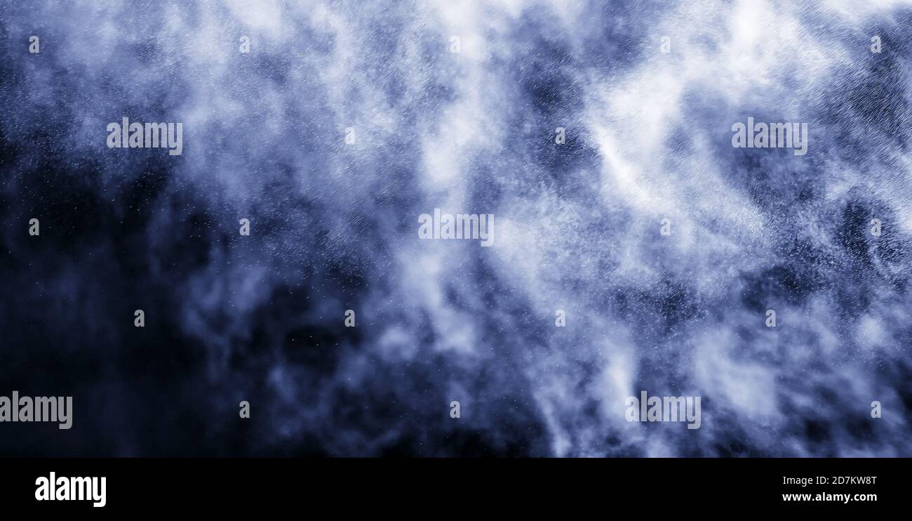 A stream of water and a cloud of drops Stock Photo - Alamy