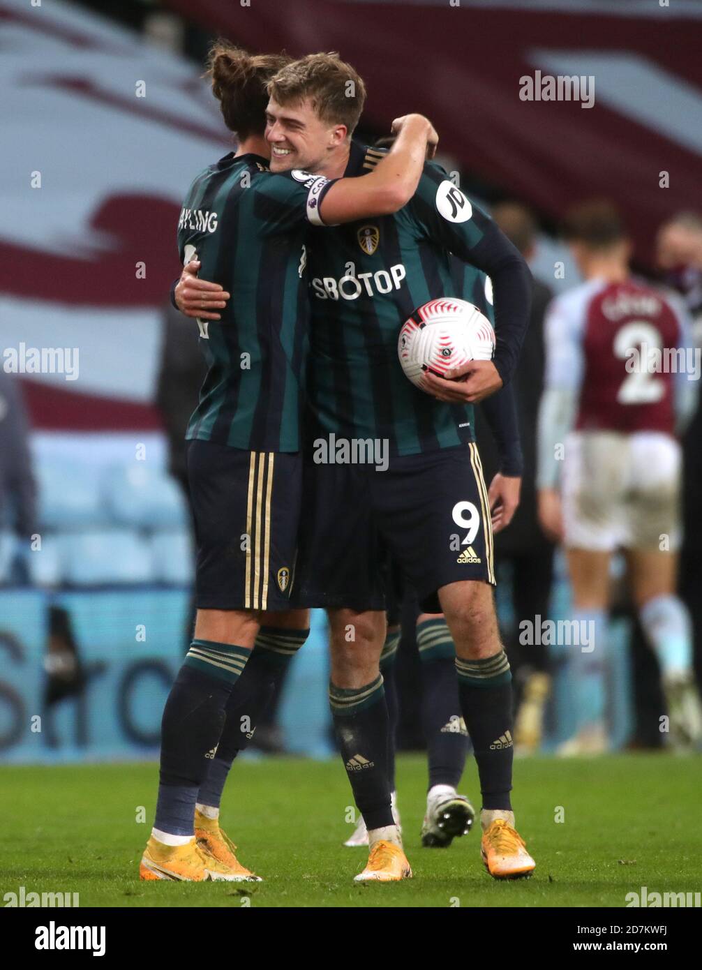 Leeds United's Patrick Bamford (right) celebrates with Luke Ayling and ...