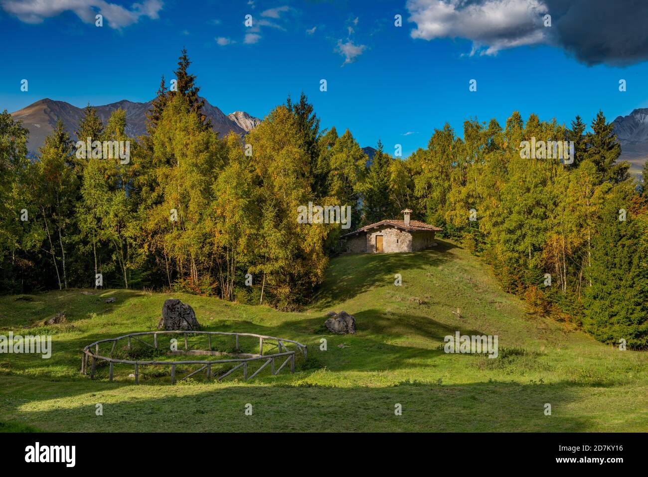 Isolated house autumn landscape hi-res stock photography and images - Alamy