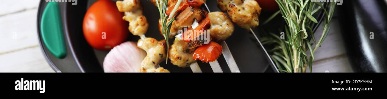 Long horizontal background of vegetables grilled Stock Photo - Alamy
