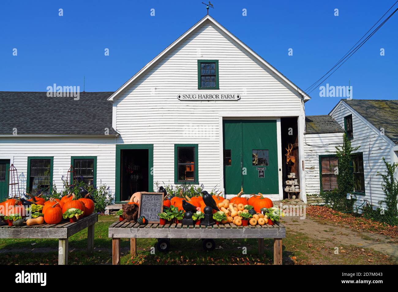 KENNEBUNK, ME -10 OCT 2020- View of the Snug Harbor Farm, a landscape ...