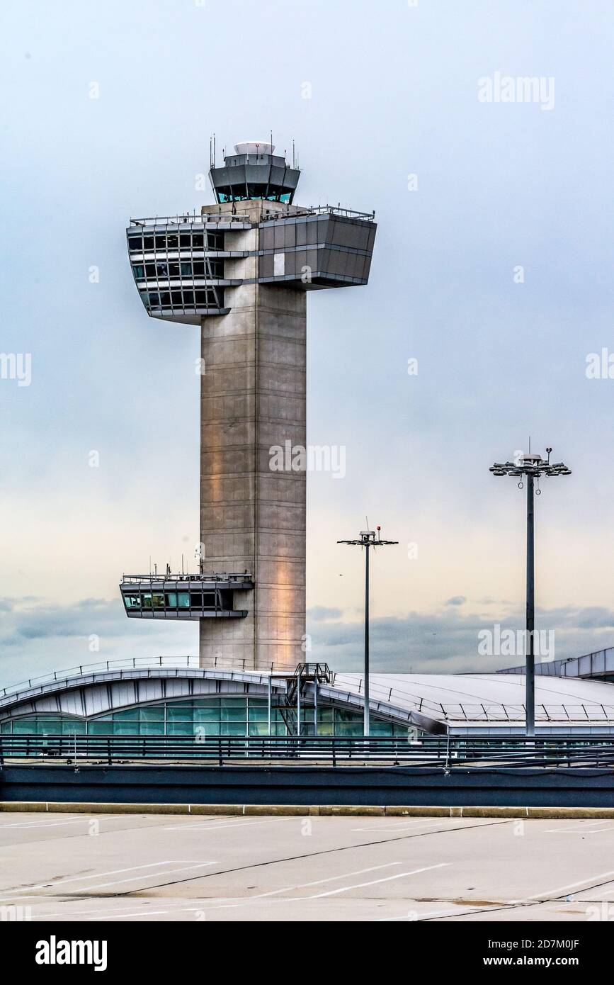JFK International airport control tower Stock Photo - Alamy