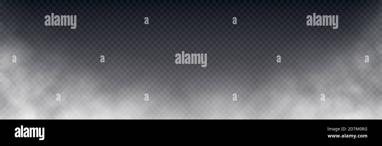 Smoke long template. White fog or clouds on transparent background ...