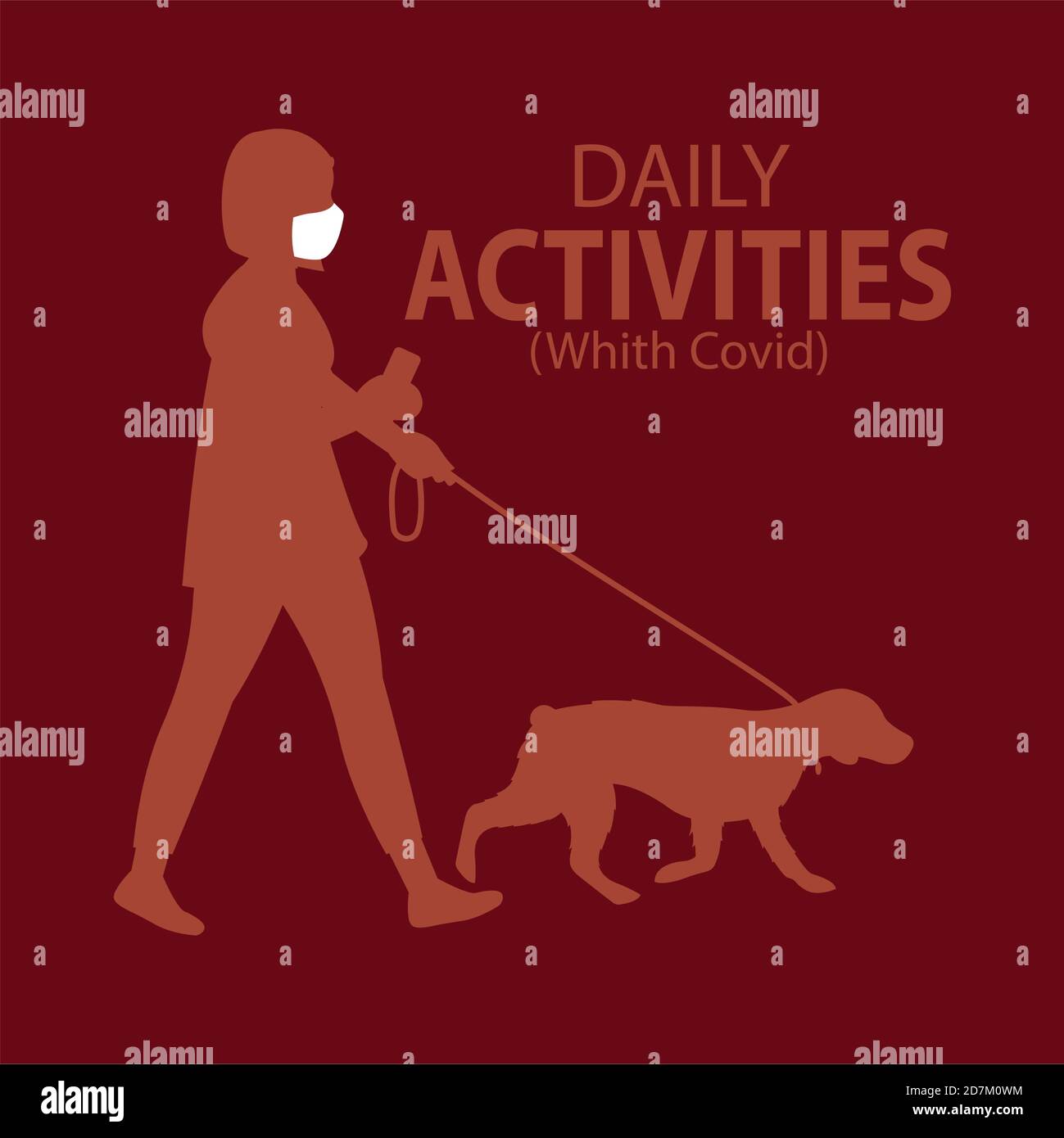 Woman face mask dog Stock Vector Images - Alamy