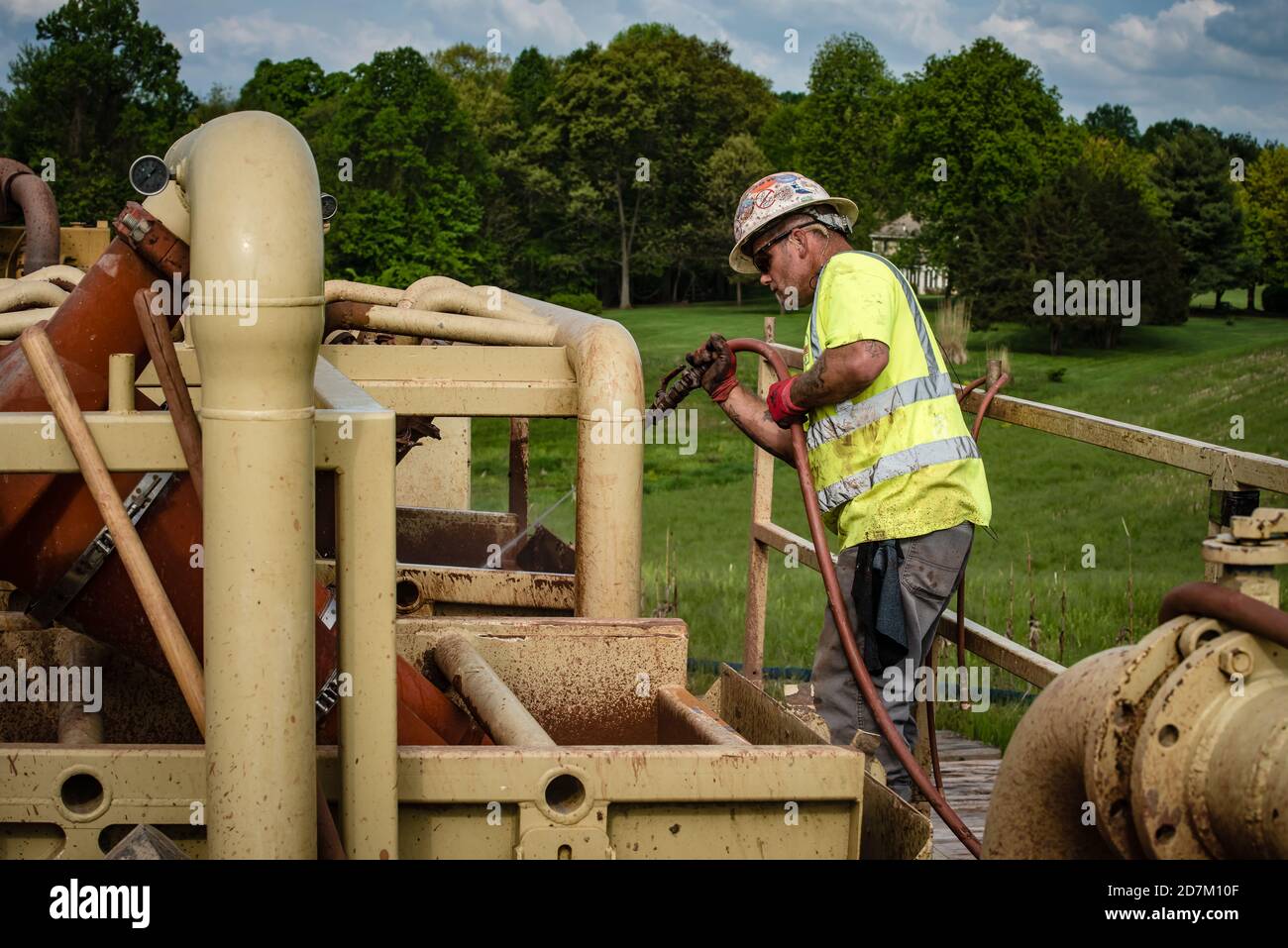 Pipe line drilling Stock Photo - Alamy