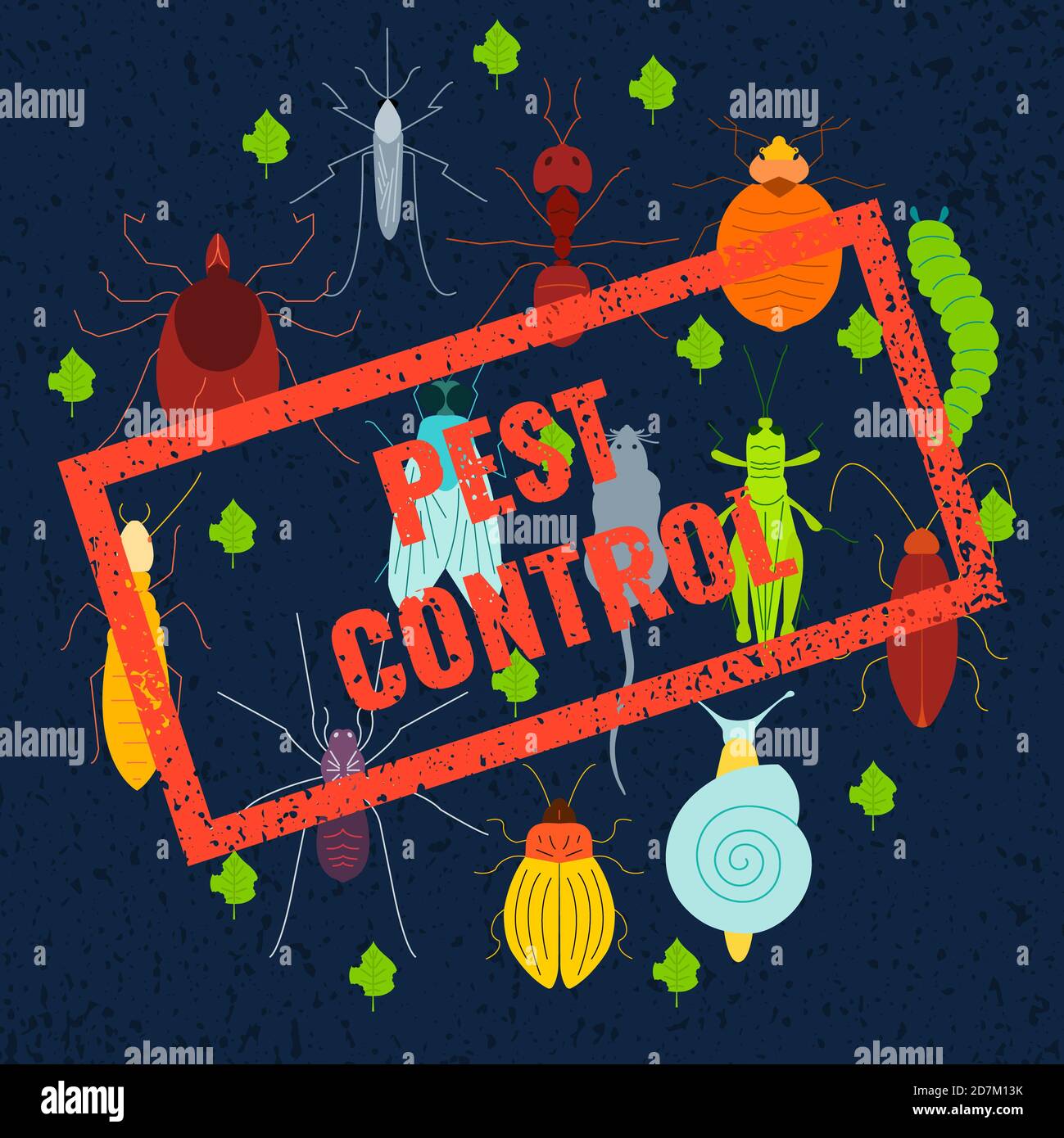 Pest control, conceptual illustration Stock Photo - Alamy
