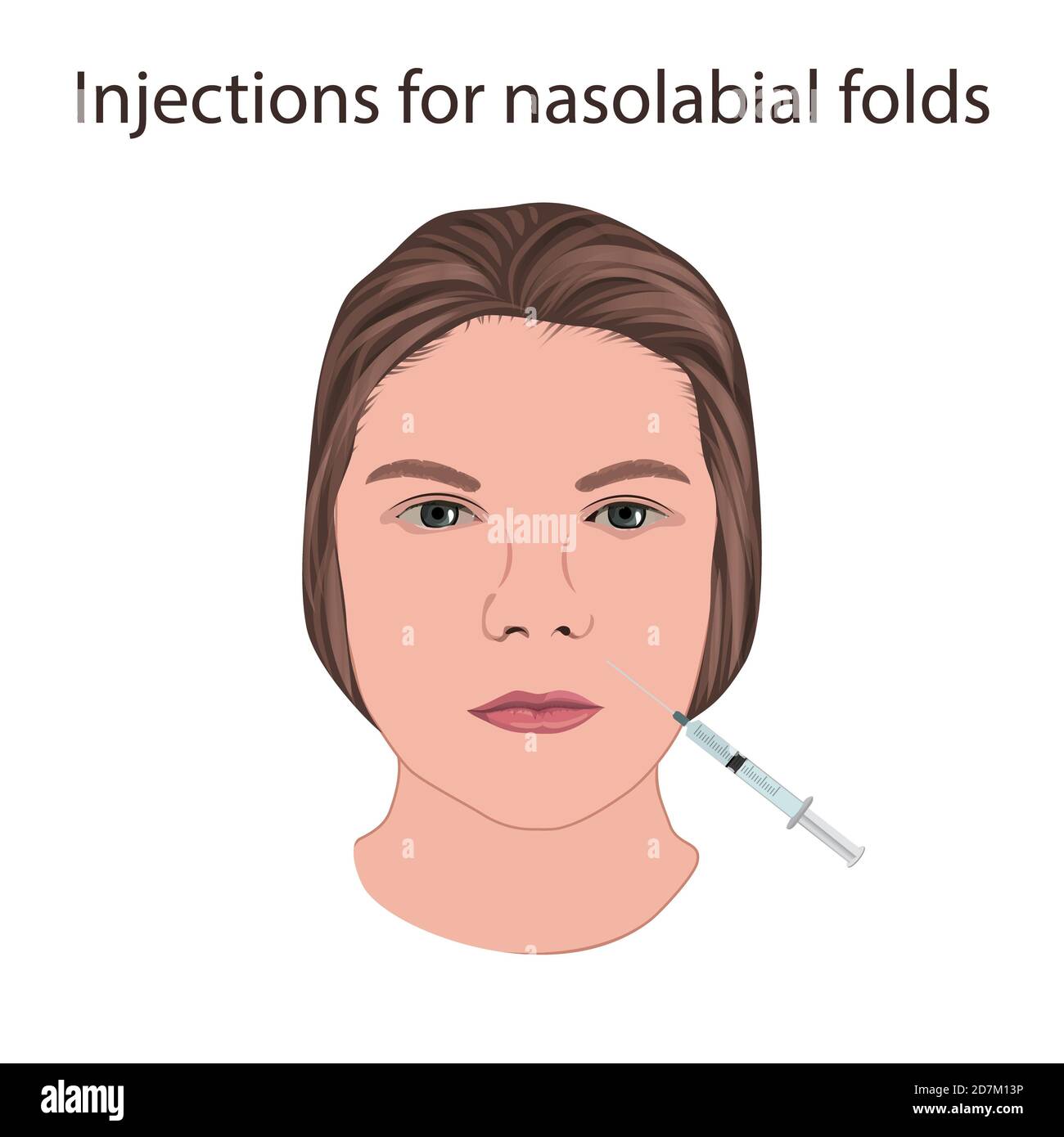 Injections for nasolabial folds Cut Out Stock Images & Pictures - Alamy