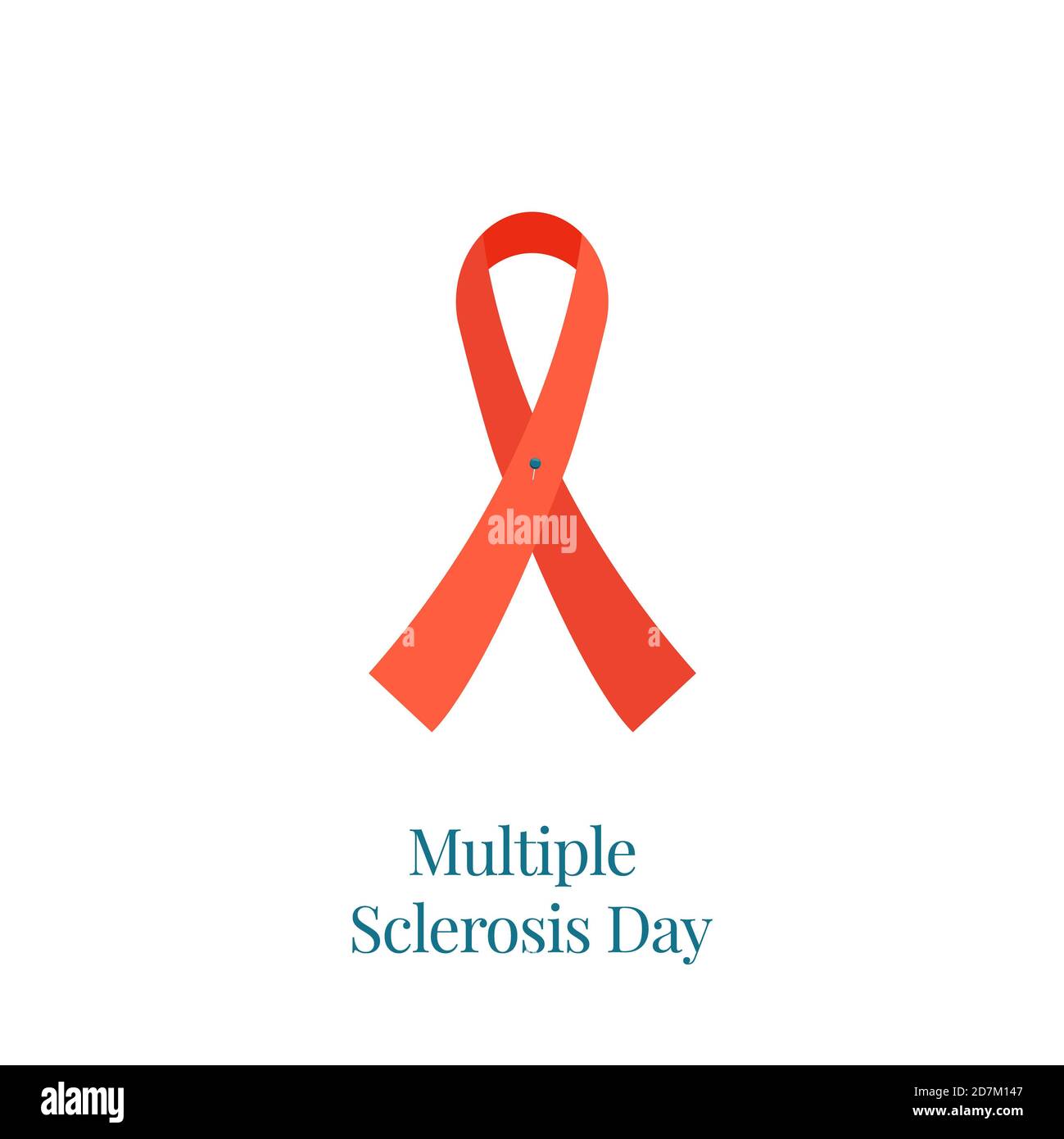 Multiple sclerosis ribbon awareness poster, conceptual illustration ...