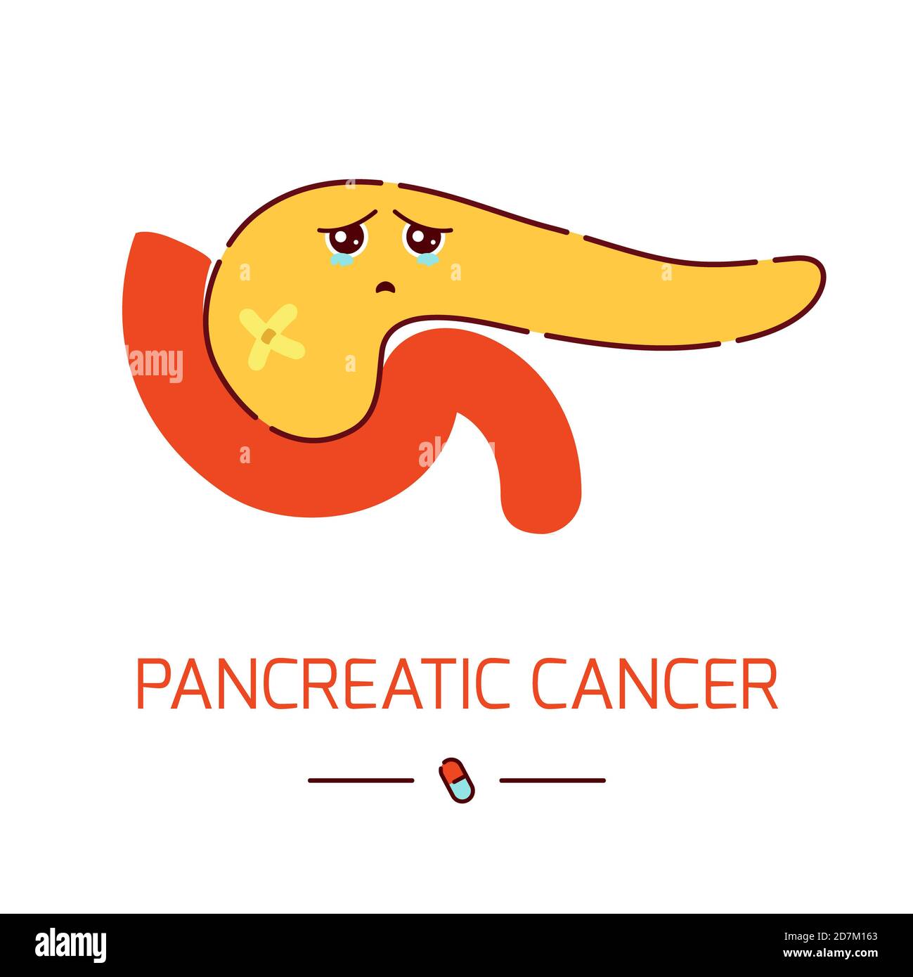 Pancreatic cancer awareness poster, conceptual illustration Stock Photo ...